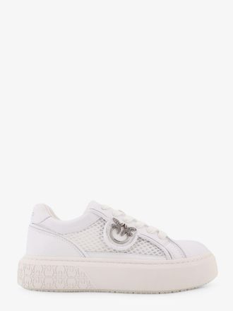 Pinko Yoko leather sneakers with mesh inserts - PINKO - gender_Woman