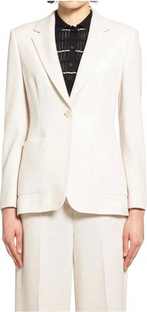 Max Mara Femme, Vestes, Blanc, Taille: 36 FR Mutilita Blazer