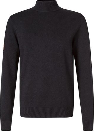 Fred Perry Herren Stehkragenpullover schwarz unifarben