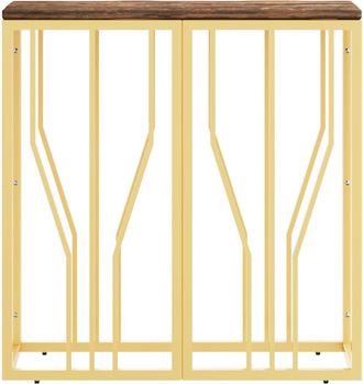 Generic Konsolentisch aus Edelstahl, Eingangstisch mit Geometrischem Muster, Stilvoller, Zeitgen&ouml;ssischer Flur f&uuml;r Wohnzimmer, Foyer und Inneneinrichtung (Gol