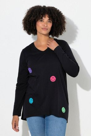 Angel Of Style T-Shirt T-Shirt A-Linie Frottee-Smileys Langarm