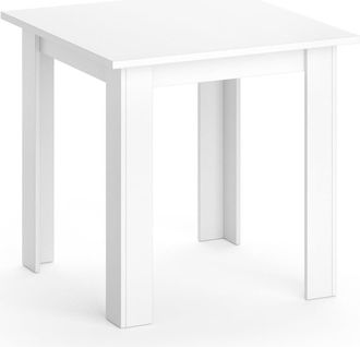 Vicco Esstisch Karlos, Tisch f&uuml;r das Esszimmer, Wei&szlig;, 80 x 80 cm