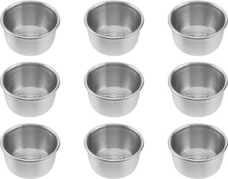 TOPBATHY Mini-Dip-Sch&uuml;sseln, 9 St&uuml;ck, Edelstahl, So&szlig;ent&ouml;pfe, Sushi-Gerichte, Dip-Sch&uuml;ssel, Mini-Saucenbecher, Gew&uuml;rzschale zum Dippen, Gew&uuml;rzen, Appe-Snacks, F