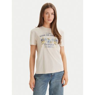Guess T-Shirt W6GI27 K3160 Beige Regular Fit