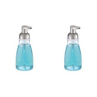 InterDesign iDesign Schaumseifenspender, nachfüllbarer Pumpspender mit Schaumpumpe, sparsamer Seifenspender aus Kunststoff, durchsichtig (Packung mit 2)