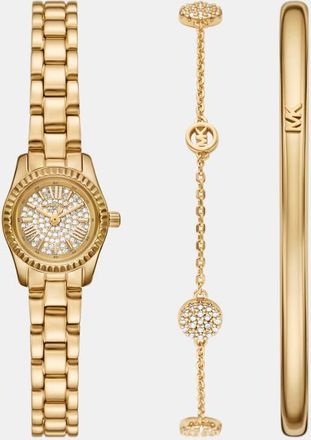 Michael Kors Lexington - Montre pour femme en acier inoxydable, 3 aiguilles - Doré
