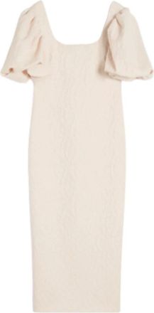 Max Mara Femme, Robes, Beige, Taille: 38 FR Robe jacquard cloqu&eacute;