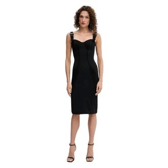 Versace Jeans Couture Damen, Kleider, Schwarzk, LGr&ouml;&szlig;e
