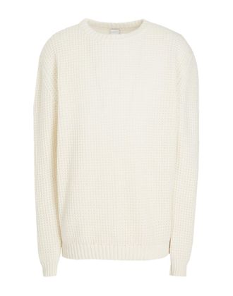 8 by YOOX WOOL BLEND JAQCUARD KNIT RELAXED FIT CREWNECK