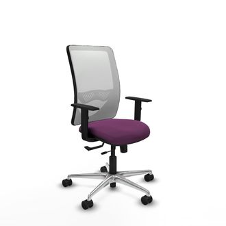 Piqueras y Crespo Neigbarer PC-Stuhl Zulema mit 1D-Armen, h&ouml;henverstellbare Lendenwirbelst&uuml;tze, ausgestattet mit Synchron-/Translack und Schneideschaum, mit 65 mm Nylon