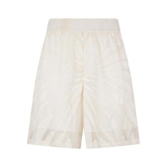 Roberto Cavalli Bermuda-Shorts mit Ray Devor&eacute;-Print - - Shorts - Herren - Wei&szlig; - XL