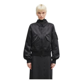 Yohji Yamamoto Veste Bombe Satin - Femme - Vestes - Noir - Taille: 36 FR