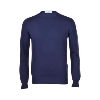 Gran Sasso Homme, Pulls, Bleu, Taille: 4XL Sweat &agrave; capuche bleu fonc&eacute; &agrave; col rond