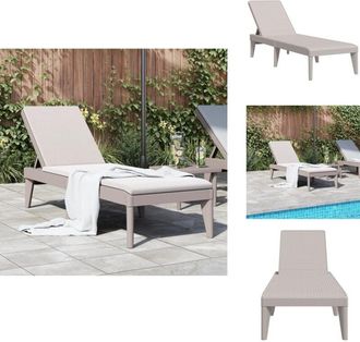 vidaXL Sonnenliege Cappuccino-Braun 186x60x29 cm pp - Sonnenliege - Gartenliege - Au&szlig;enliegens - Poolliege - Relaxliege