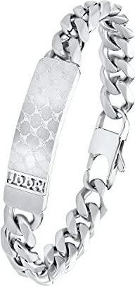 Joop Bracelet pour homme en acier inoxydable Identarmband, 21 cm, argenté, livré dans un coffret cadeau, 2033966