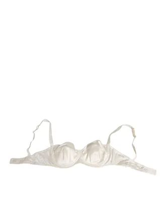 Dolce & Gabbana Womens White Silk Satin Balconnet Lingerie Bra Underwear Clothing