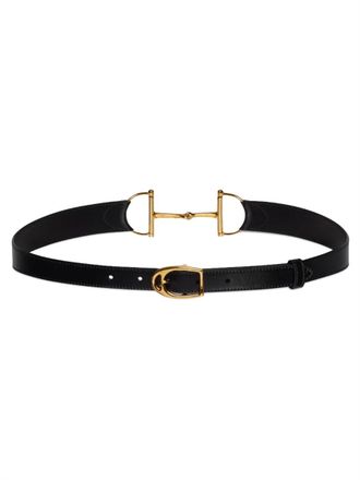 Gucci Oversize Clamp Calfskin Belt - Black