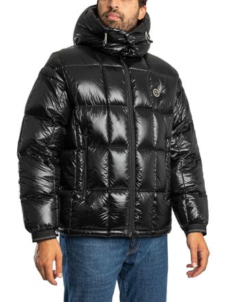 A|X Armani Exchange Abzeichen-Steppjacke, Schwarz