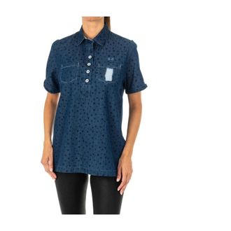 La Martina Hemd mit Reverskragen - - Tops - Damen - Blau - 3XS