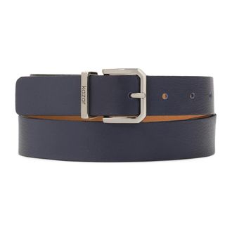 Kazar Dunkelblaues schmales G&uuml;rtel mit Metallschlaufe - - Accessories - Damen - Blau - 80 CM