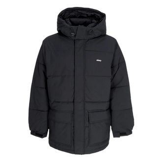 Obey Schwarze Daunenjacke mit hohem Kragen - - Jackets - Herren - Schwarzk - S