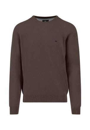 Fynch-Hatton Rundhalspullover mit Logo Stickerei