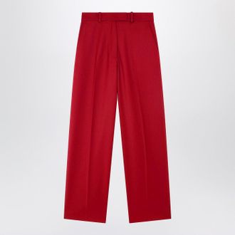 Frankie Shop Rote Brickell-Hose aus Satin