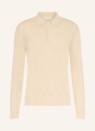 GANT Strick-Poloshirt Mit Leinen gruen