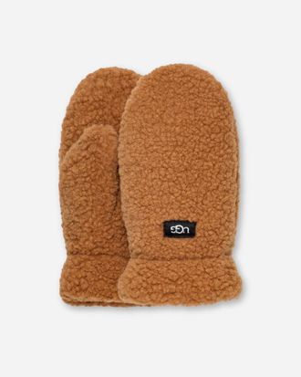 UGG F&auml;ustlinge aus fluff f&uuml;r Kinder in Brown, Gr&ouml;&szlig;e Fleece