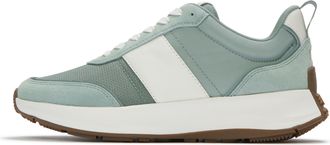 FitFlop Damen F-Mode Flow Fabric/Suede Sneakers, Frosted Sage, 41 EU, Frosted Sage, 42 EU