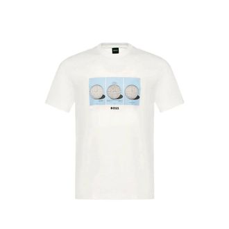 HUGO BOSS Graphic-Print Cotton T-Shirt - White