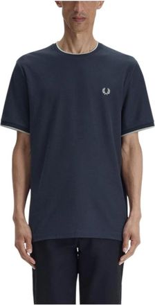 Fred Perry Homme, Tops, Bleu, Taille: S T-Chemises