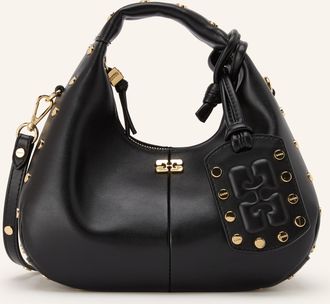 Ganni Handtasche Mit Nieten rot