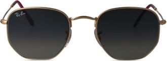 Ray-Ban Sonnenbrille mit geometrischem Gestell - Gold