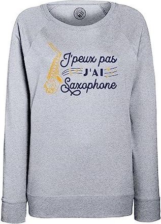 Fabulous Sweatshirt Femme Gris JPeux Pas JAi Saxophone Cuivre Jazz Orchestre