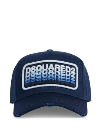 Dsquared2 Baseballkappe mit Logo-Stickerei - Blau