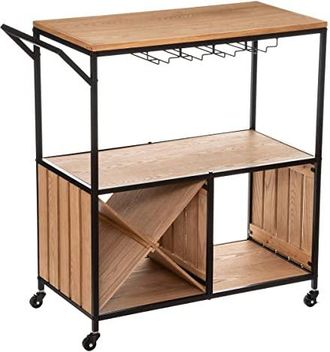 Atmosphera Bakos Atmosphera Servierwagen, Holz und Metall, Natur