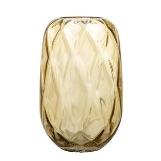 Bloomingville Klarasofie Vase, Gelb, Glas