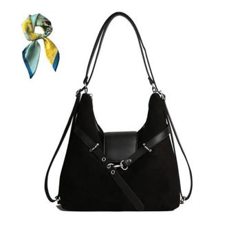 Generic Women Simple Commute Underarm Suede Purse,Brown Slouchy Hobo Shoulder Bags,Trendy Fall Crossbody Bag Travel Work (Black)