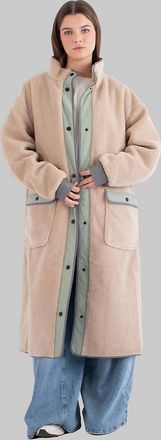 Hurley Hurley Long High Pile Comfort Button Jacke bone