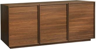 Sweeek Buffet effet bois 3 portes noyer L 160 x P 43 x H 75cm - Kuba