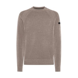 Roberto Ricci Design Minimalistischer Rundhals Chenille Pullover - - Knitwear - Herren - Beige - L