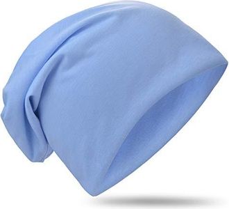 Miobo Bonnet souple en jersey unisexe Couleurs unies - bleu - Taille unique
