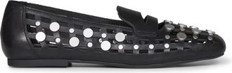 Ash Ash, Femme, Chaussures, Noir, Taille: 41 EU Bali Mocassin clout&eacute; &agrave; bout carr&eacute; et maille ajour&eacute;e
