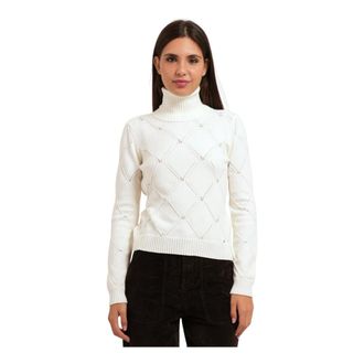 Gaud&igrave; Pull &agrave; col roul&eacute; - Femme - Pulls - Blanc - Taille: 36 FR