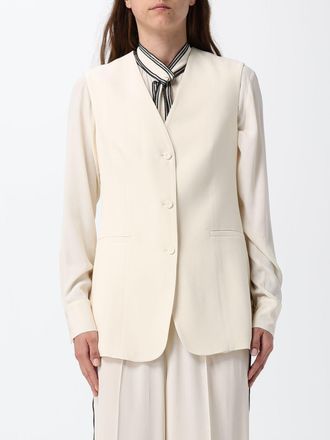 Fabiana Filippi Gilet de costume droit en m&eacute;lange de viscose avec col en V