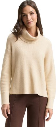 Tom Tailor Damen 1049160 Oversize Rollkragenpullover, 36844-Sand Stone Beige Melange, 3XL