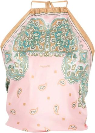 Pinko Pinko, Femme, Tops, Multicolore, Taille: ONE Size Haut dos nu style foulard
