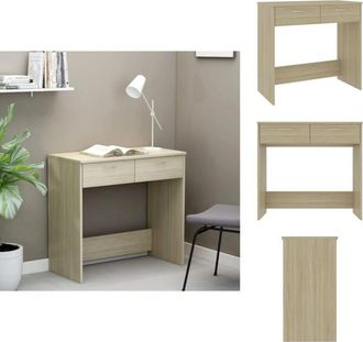vidaXL Schreibtisch Sonoma-Eiche 80x40x75 cm Holzwerkstoff - Schreibtisch - Holzwerkstoff - Sonoma-Eiche - Schreibtisch 80x40x75 Cm - Computertisch