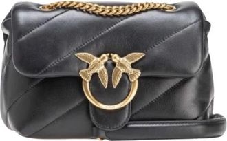 Pinko Pinko, Femme, Sacs, Noir, Taille: ONE Size Mini Love Bag Puff